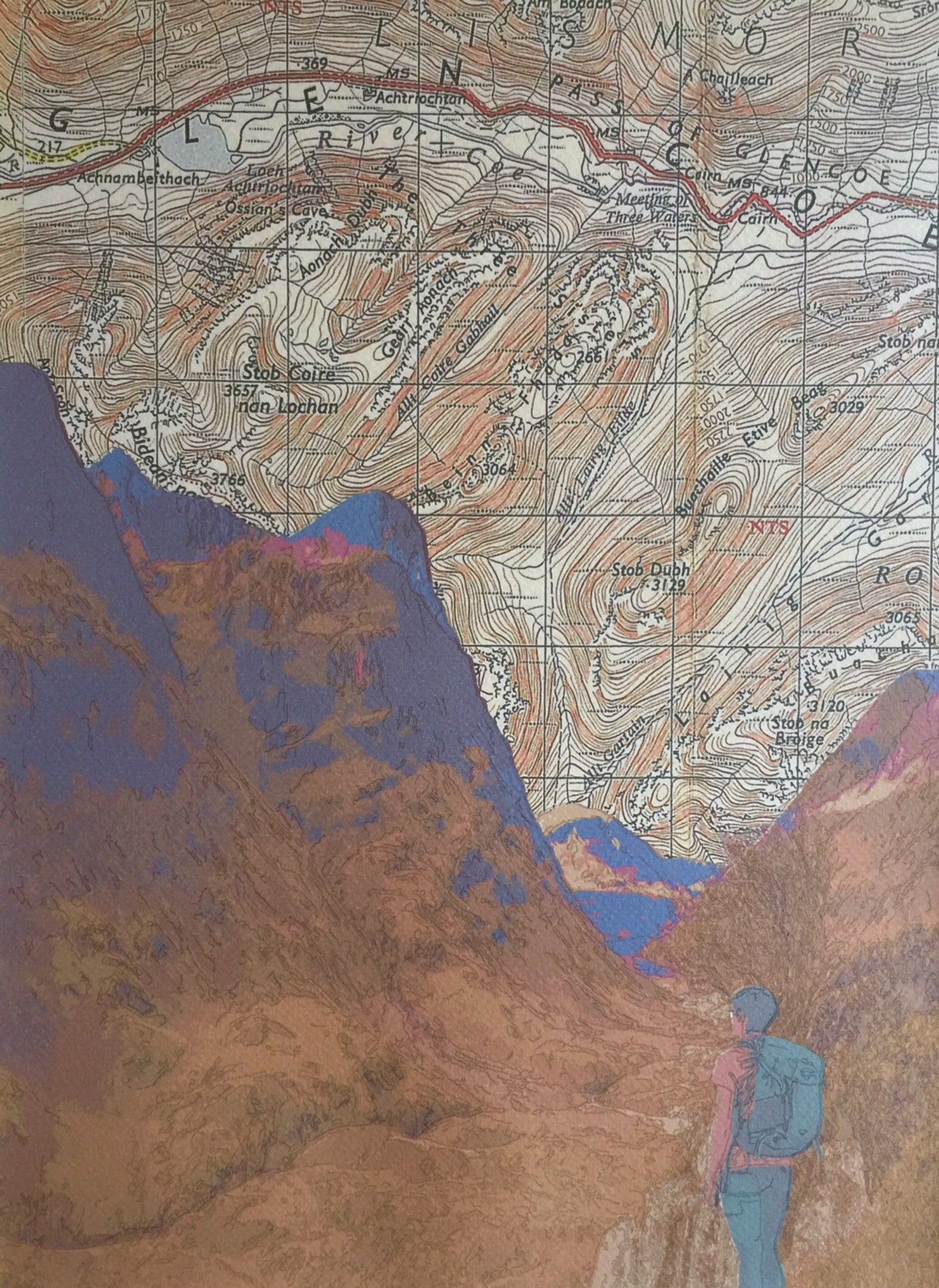 Glencoe Print on OS Ordnance Survey Map. Limited Edition Print - Etsy