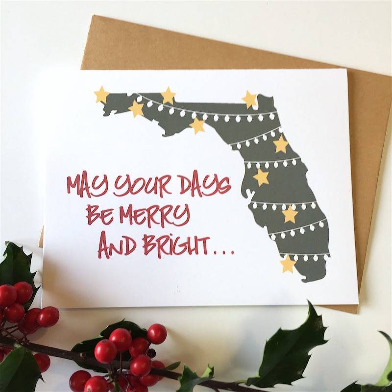 Florida Themed Christmas Cards - Etsy