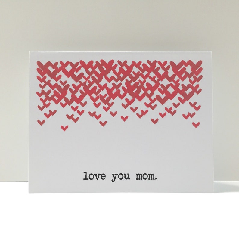 Love you mom card I love you mom card Mother's Day Card | Etsy