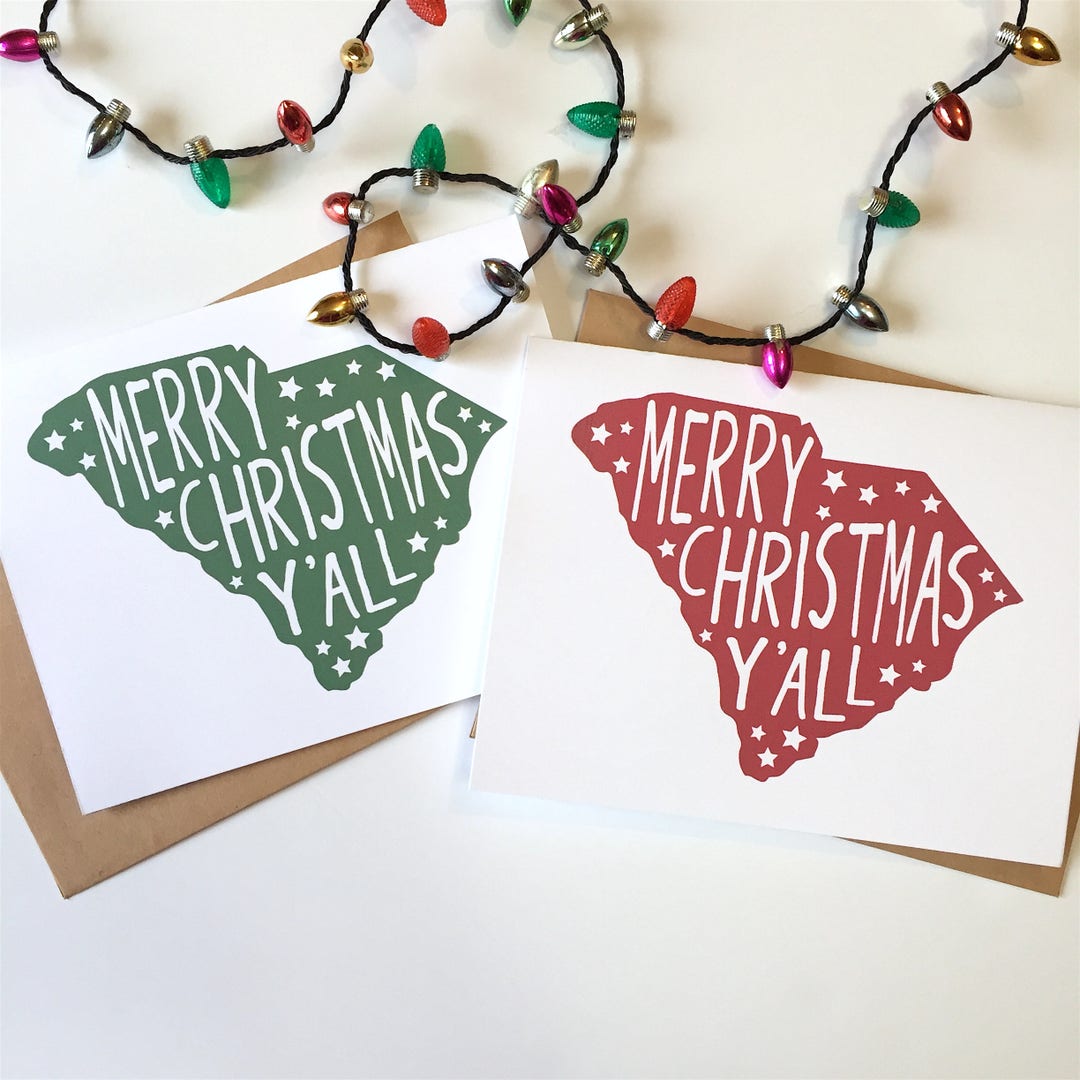 South Carolina Christmas Card Set: Southern Holiday Greetings - Etsy