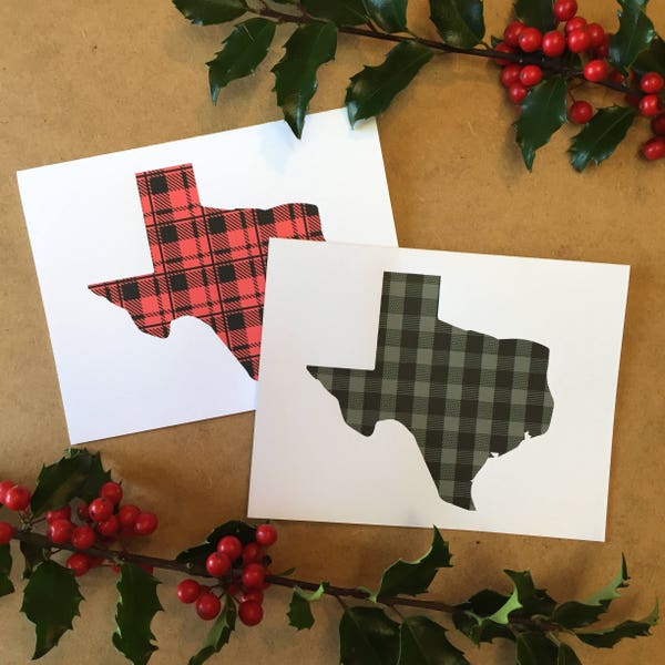 Texas Christmas Card - Etsy