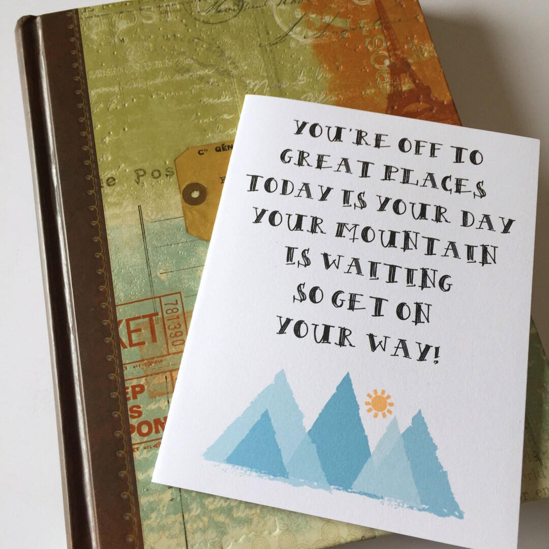 Inspirational Graduation Card: Mountain Design, Motivational Grad Card ...
