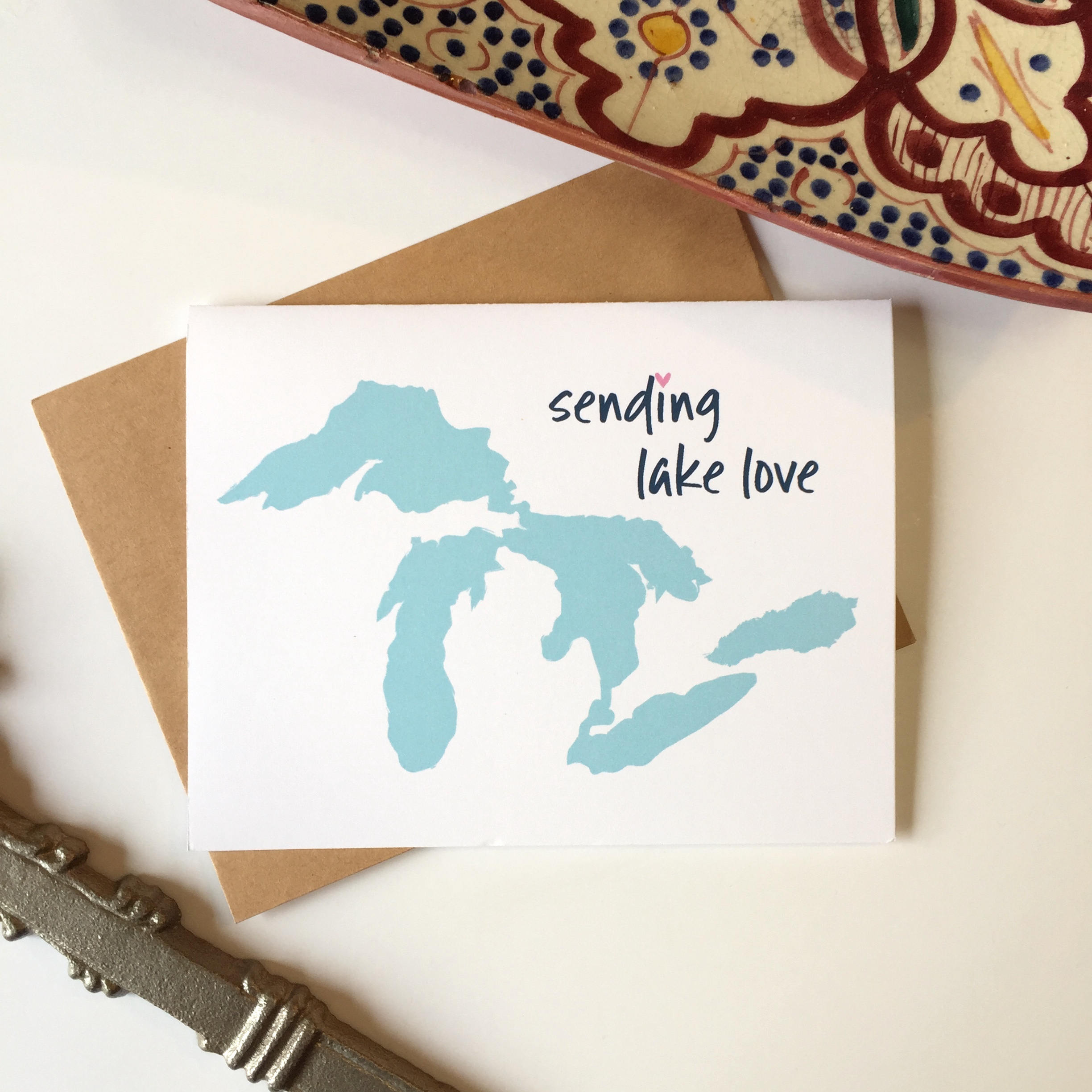 Great Lakes State Great Lakes Gift Michigan Greeting Card | Etsy