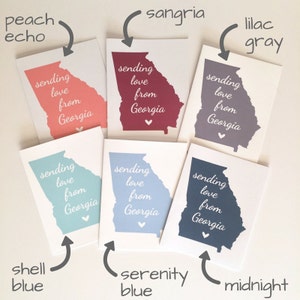 Georgia Card - Sending Love From Georgia - Georgia Greeting Card ...