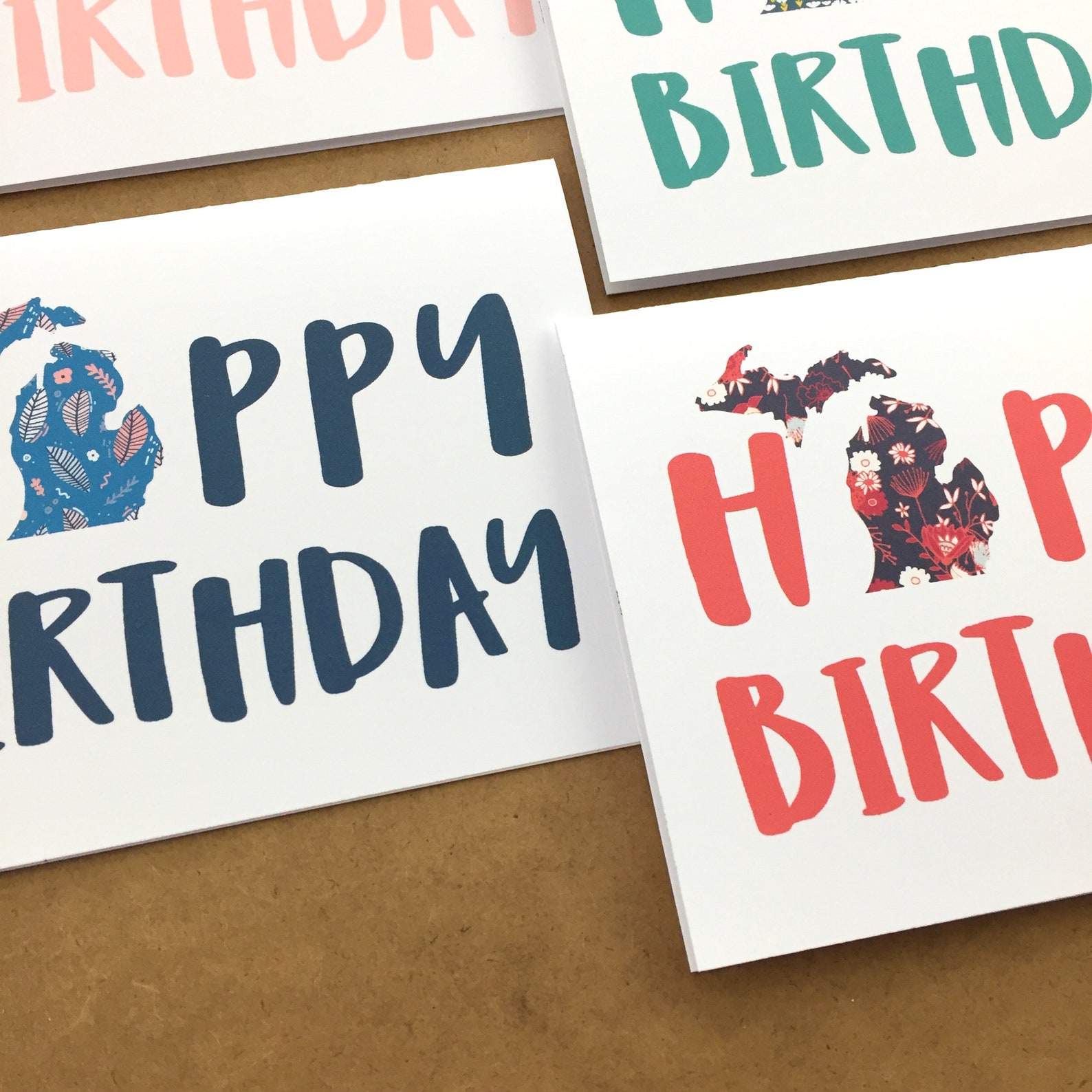 Michigan Happy Birthday Michigan State Birthday Card Happy - Etsy