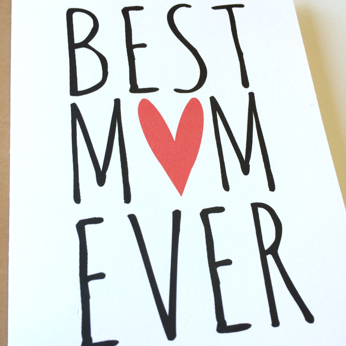 Best Mom Ever Card Best Mom Card Mothers Day Card Wife Best | Etsy