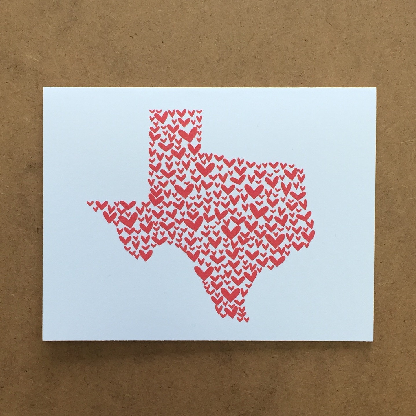 Texas Valentine Texas Card Texas Love Greeting Card | Etsy