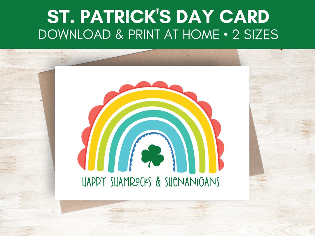 St. Patrick's Day Card Printable, St Patricks Day Card Digital ...