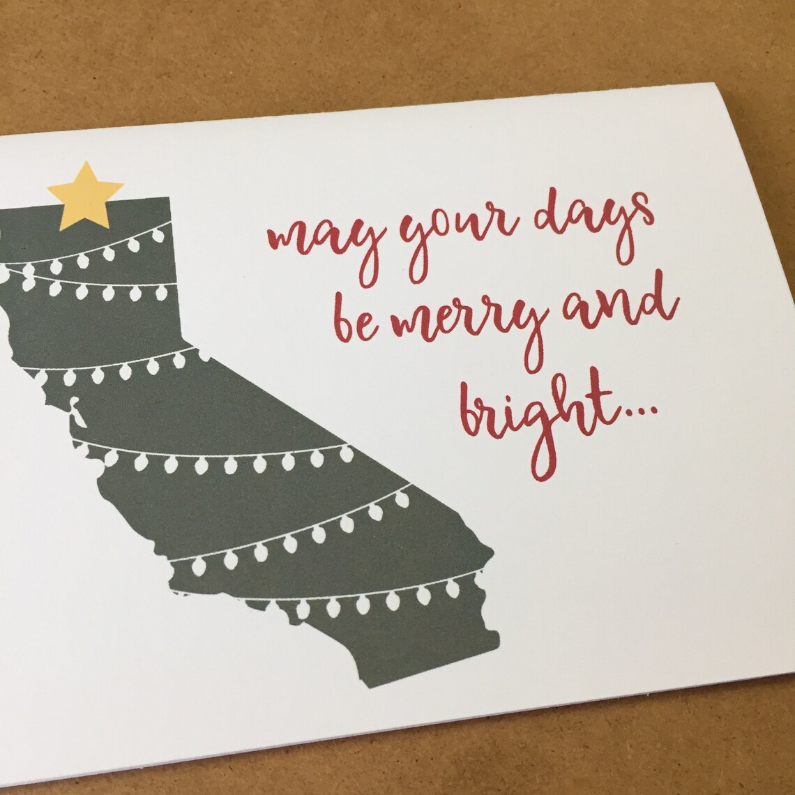 California Holiday Card, California Christmas Card Set, California Gift ...