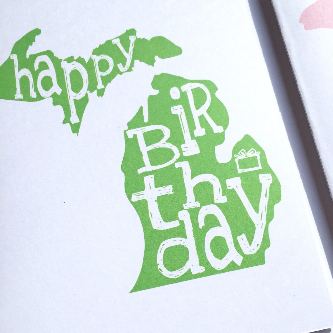 Michigan Birthday Card. Mitten Card. Happy Birthday. Made in | Etsy