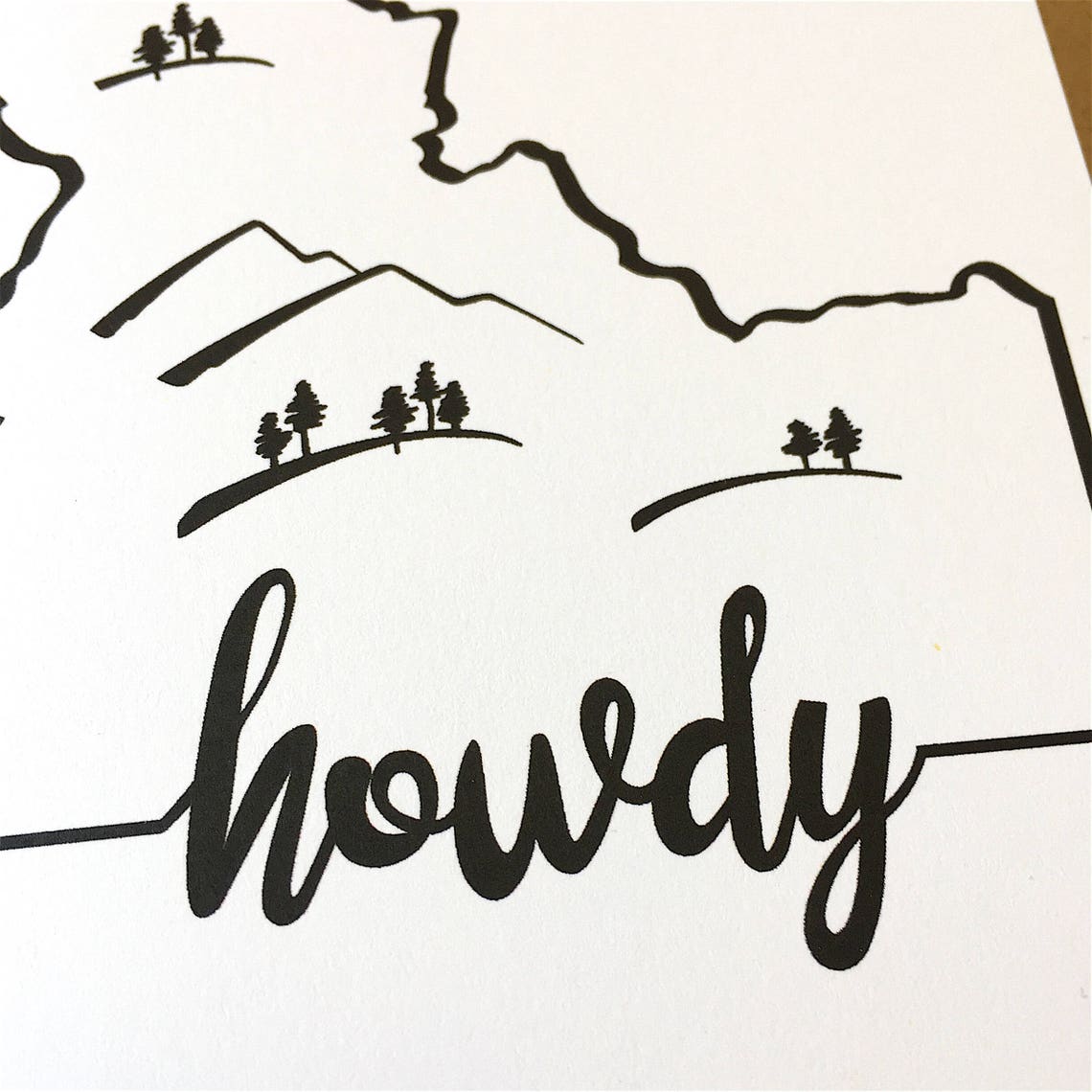 Idaho Greeting Card Howdy Card Idaho Home Idaho Gifts | Etsy
