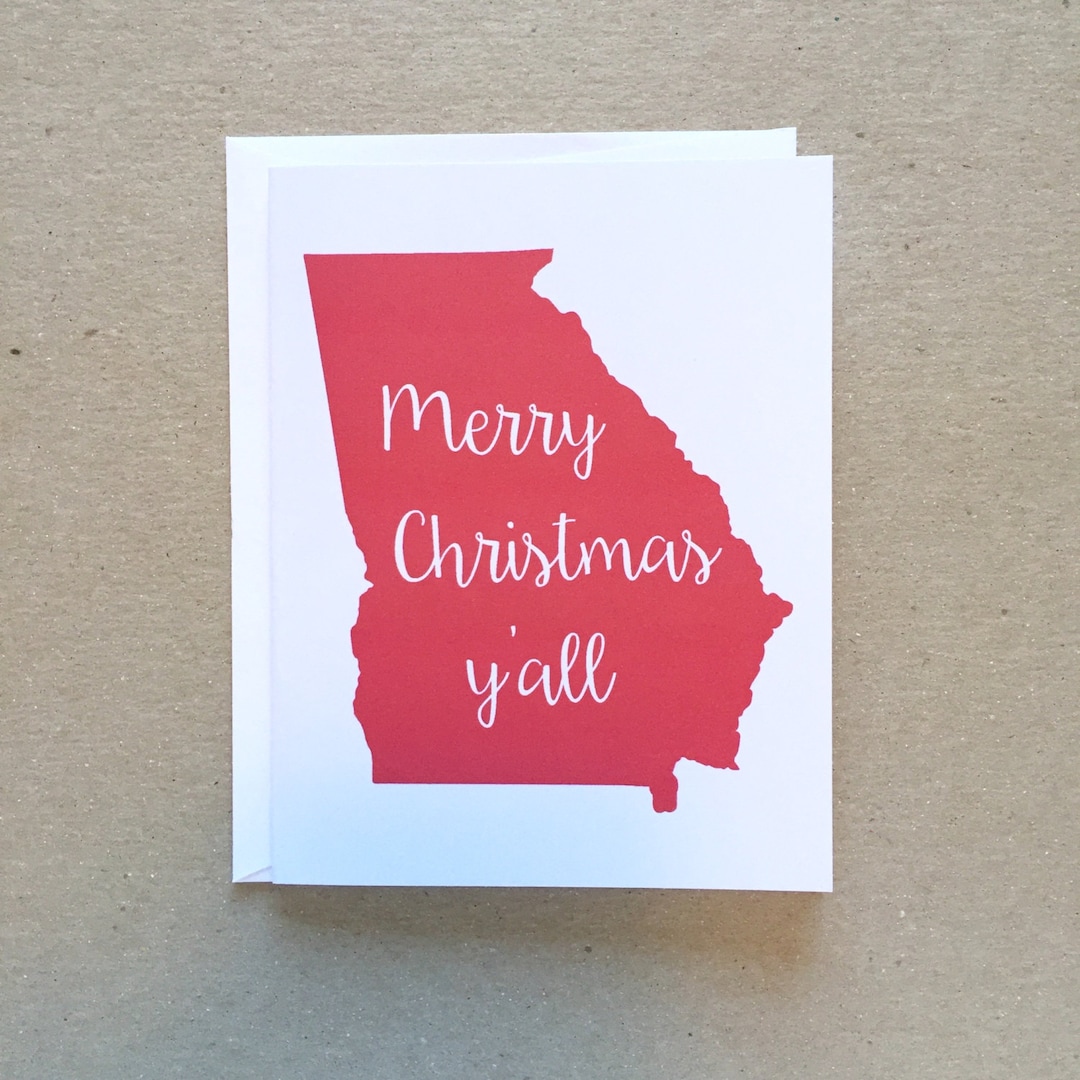 Georgia Christmas Card: Southern Holiday Cheer - Etsy