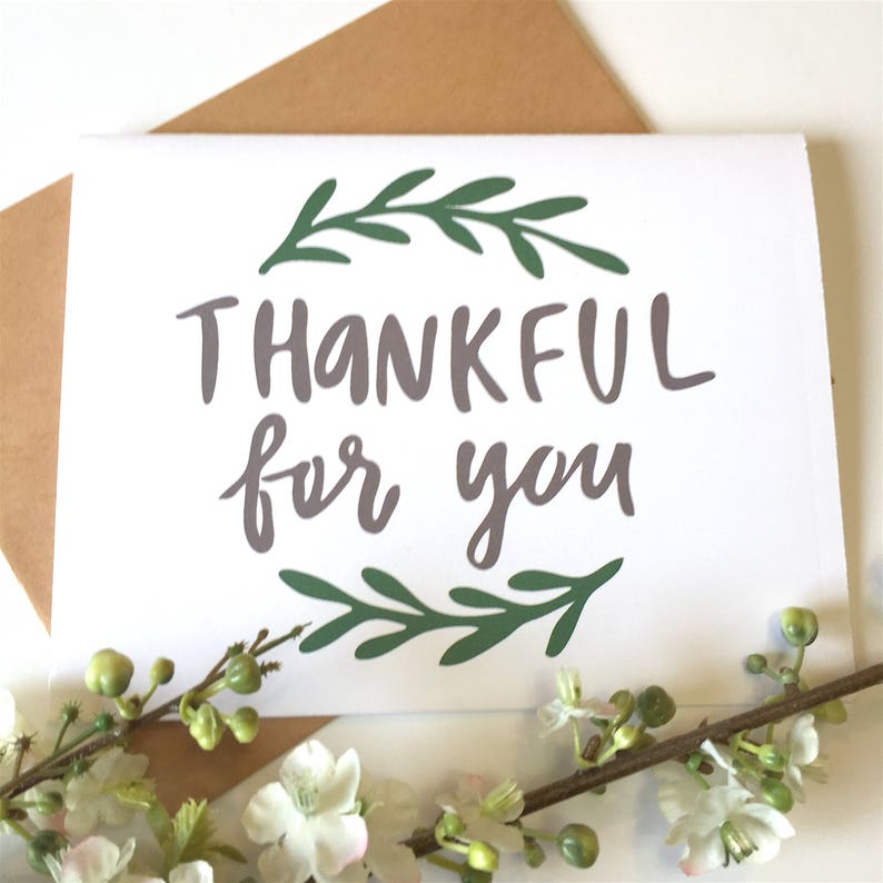 Thankful for You Cards Thankful for You Gifts Thankful Card - Etsy