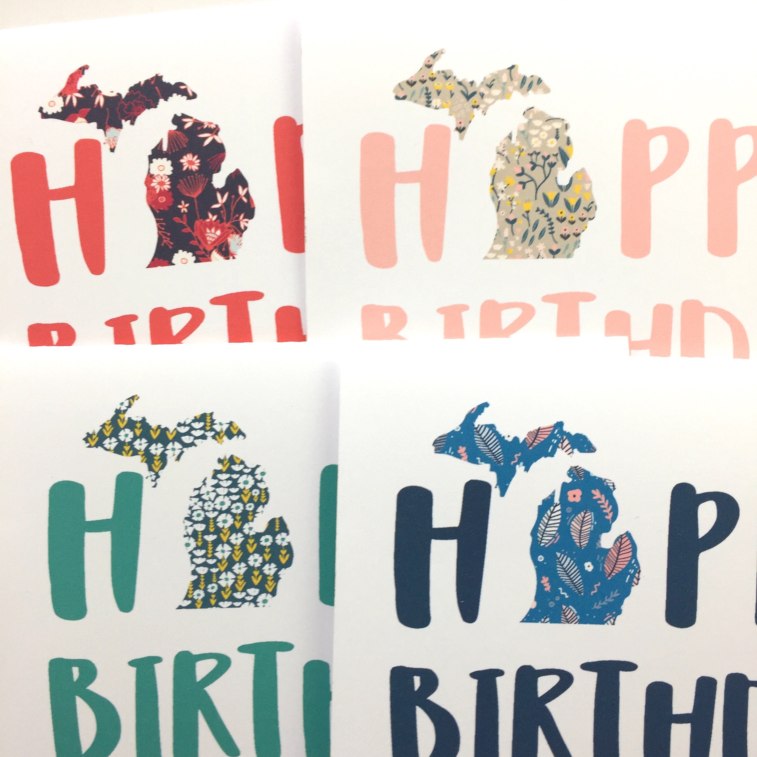 Michigan Happy Birthday Michigan State Birthday Card Happy | Etsy