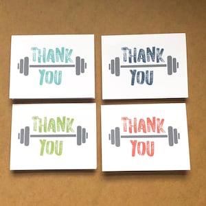 Fitness Thank You Cards, Gym Thank You Card, Trainer Thank You Card ...