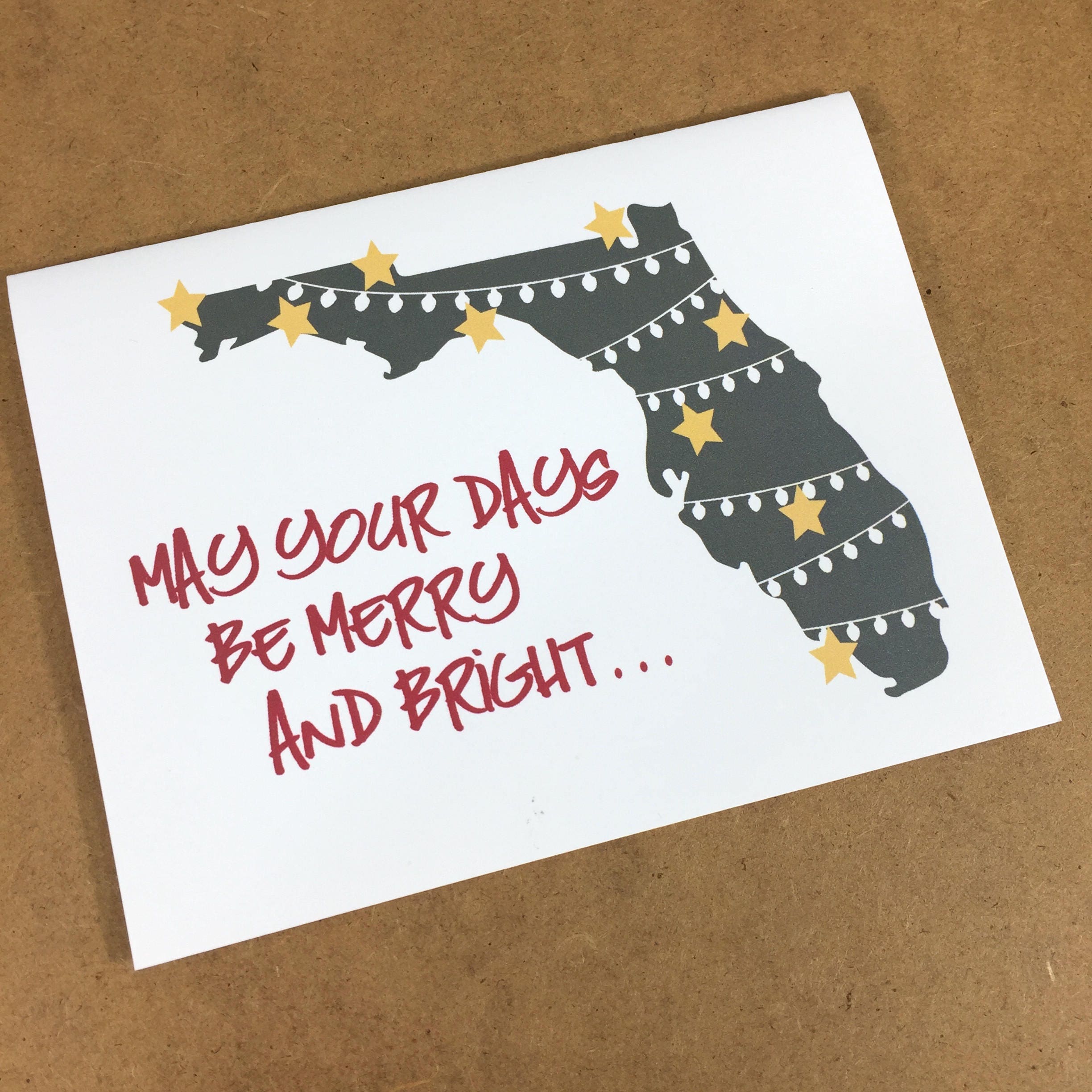 Florida Christmas Florida Love Florida Greeting Card | Etsy