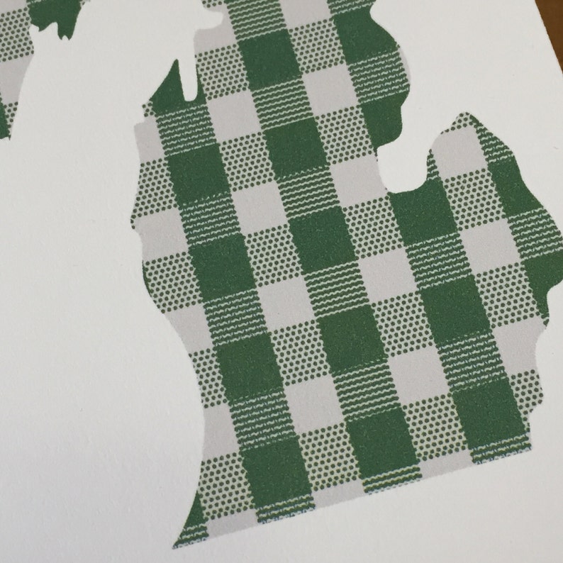 Michigan Card. Michigan State. University of Michigan. Mitten | Etsy