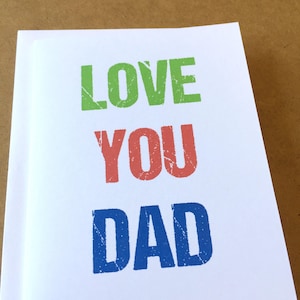 Love You Dad - Father's Day Card - Father's Day Gift - Dad's Day - Dad ...