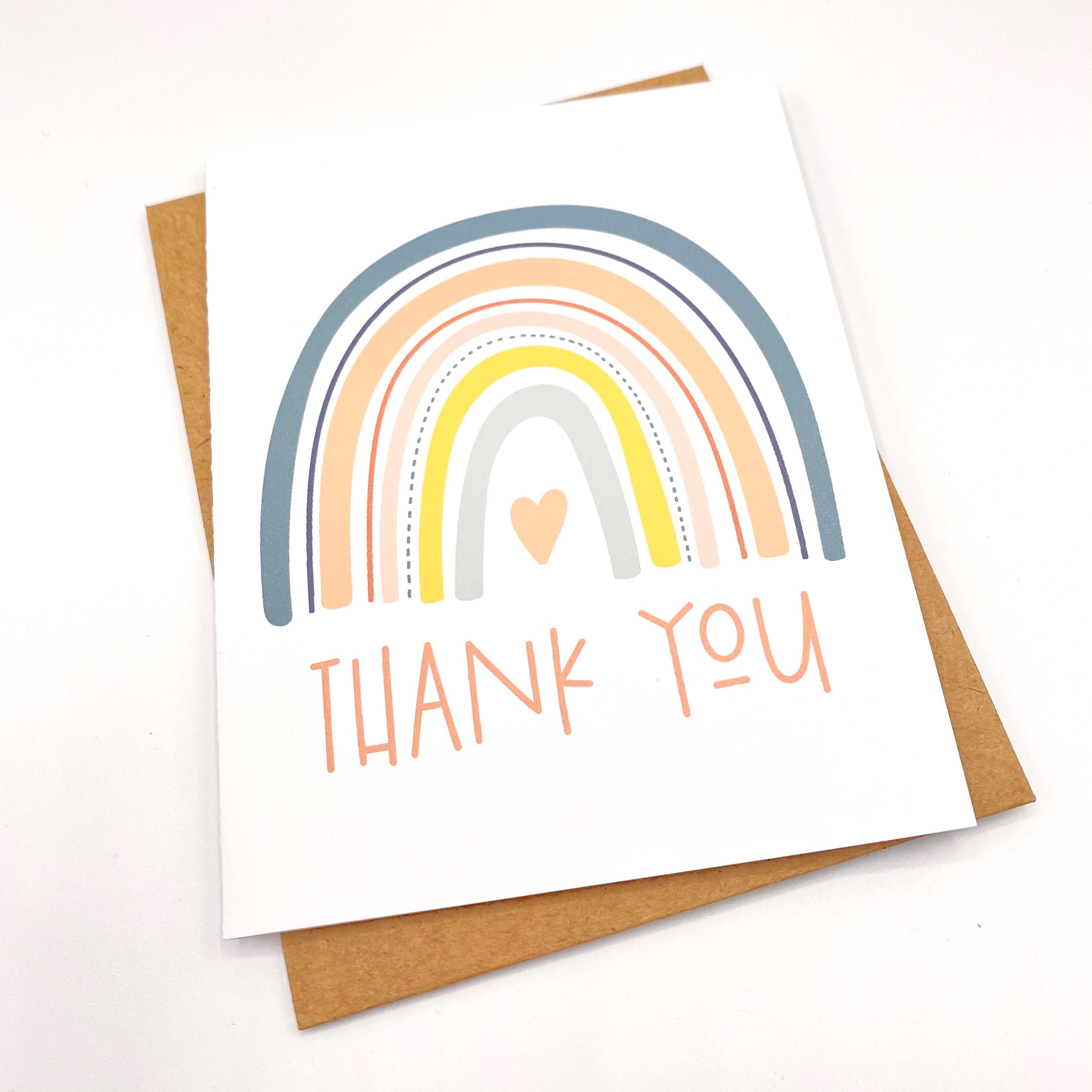 Rainbow Thank You Cards Rainbow Greeting Cards Rainbow Thank - Etsy