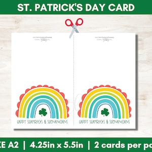 St. Patrick's Day Card Printable, St Patricks Day Card Digital ...