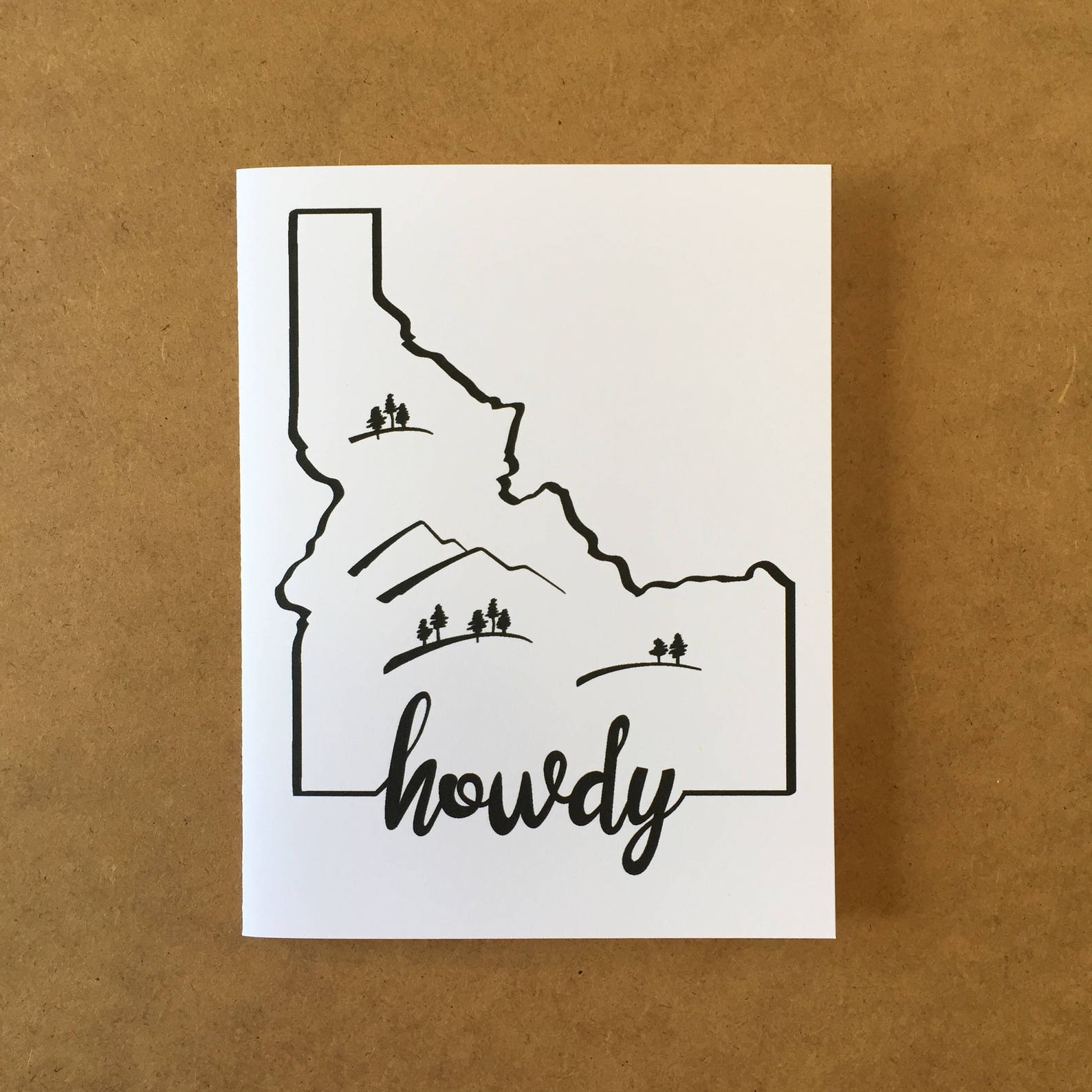Idaho Greeting Card Howdy Card Idaho Home Idaho Gifts | Etsy