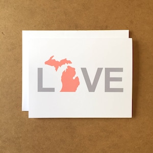 Michigan Love, MI Love Card, Michigan Card, Greetings From Michigan ...