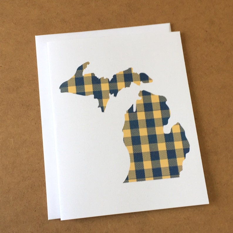 Michigan Card. Michigan State. University of Michigan. Mitten | Etsy