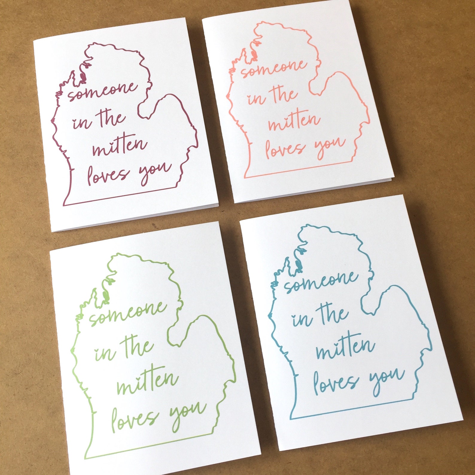 Michigan Mitten Greeting Card: Michigan Made Love Note - Etsy