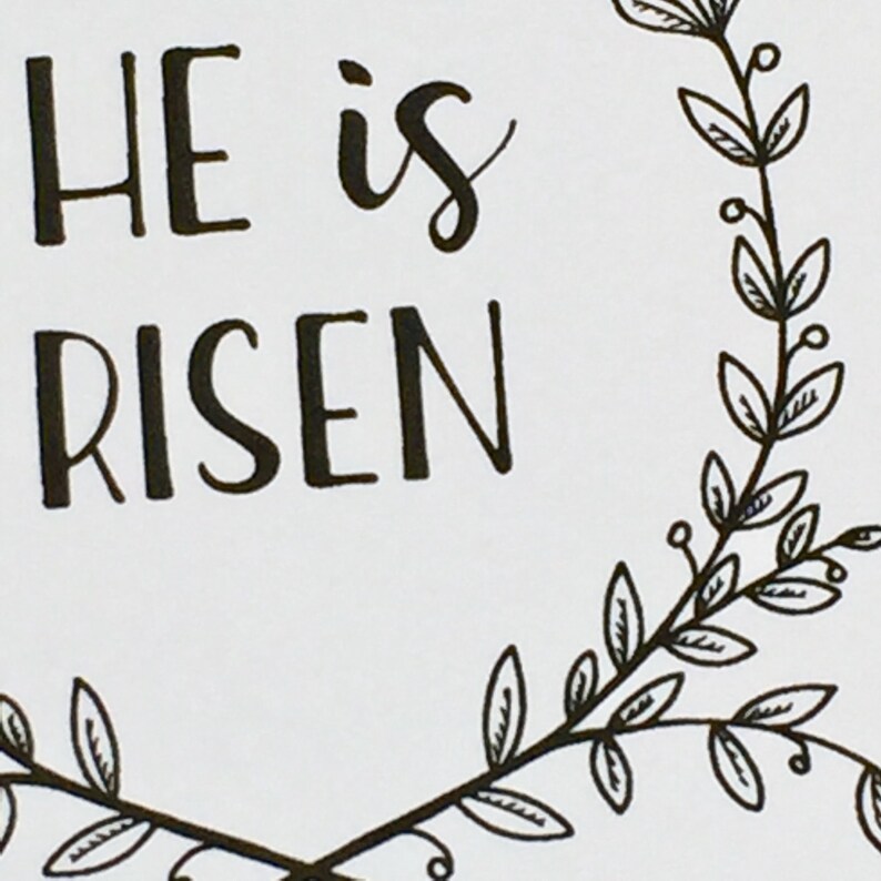 He is Risen Easter Religious Card Risen Greeting Card - Etsy