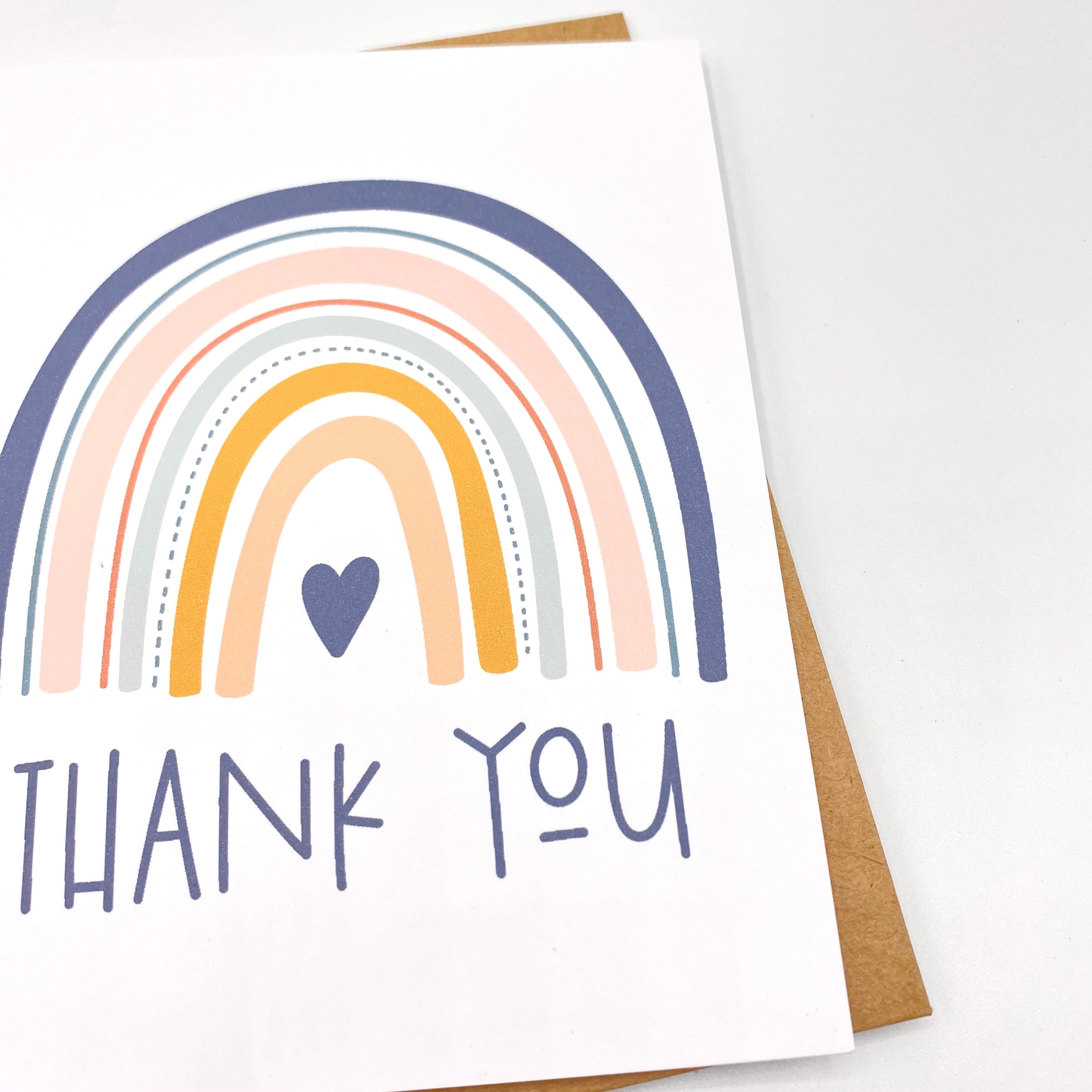 Rainbow Thank You Cards Rainbow Greeting Cards Rainbow Thank - Etsy