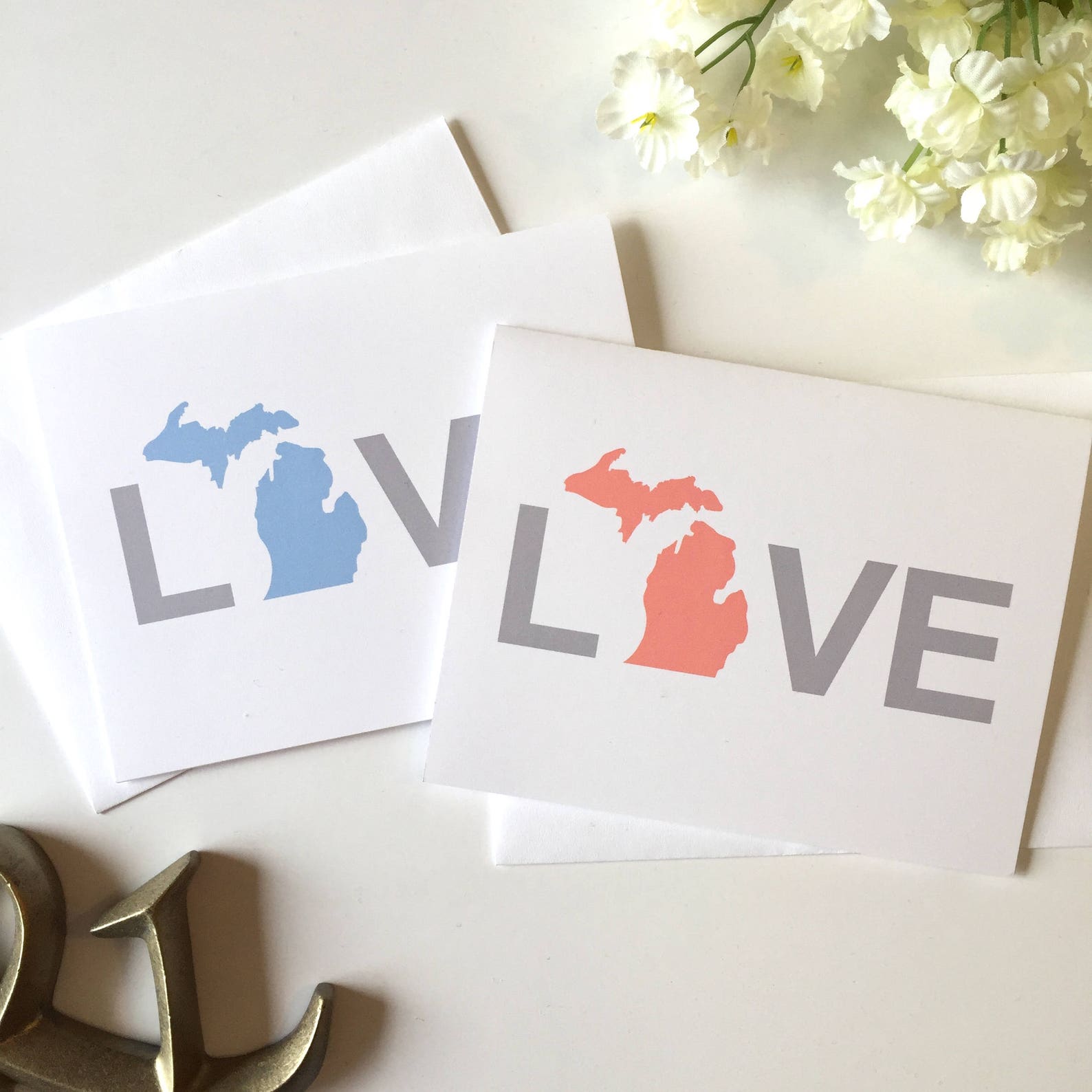 Michigan Love MI Love Card Michigan Card Greetings from | Etsy