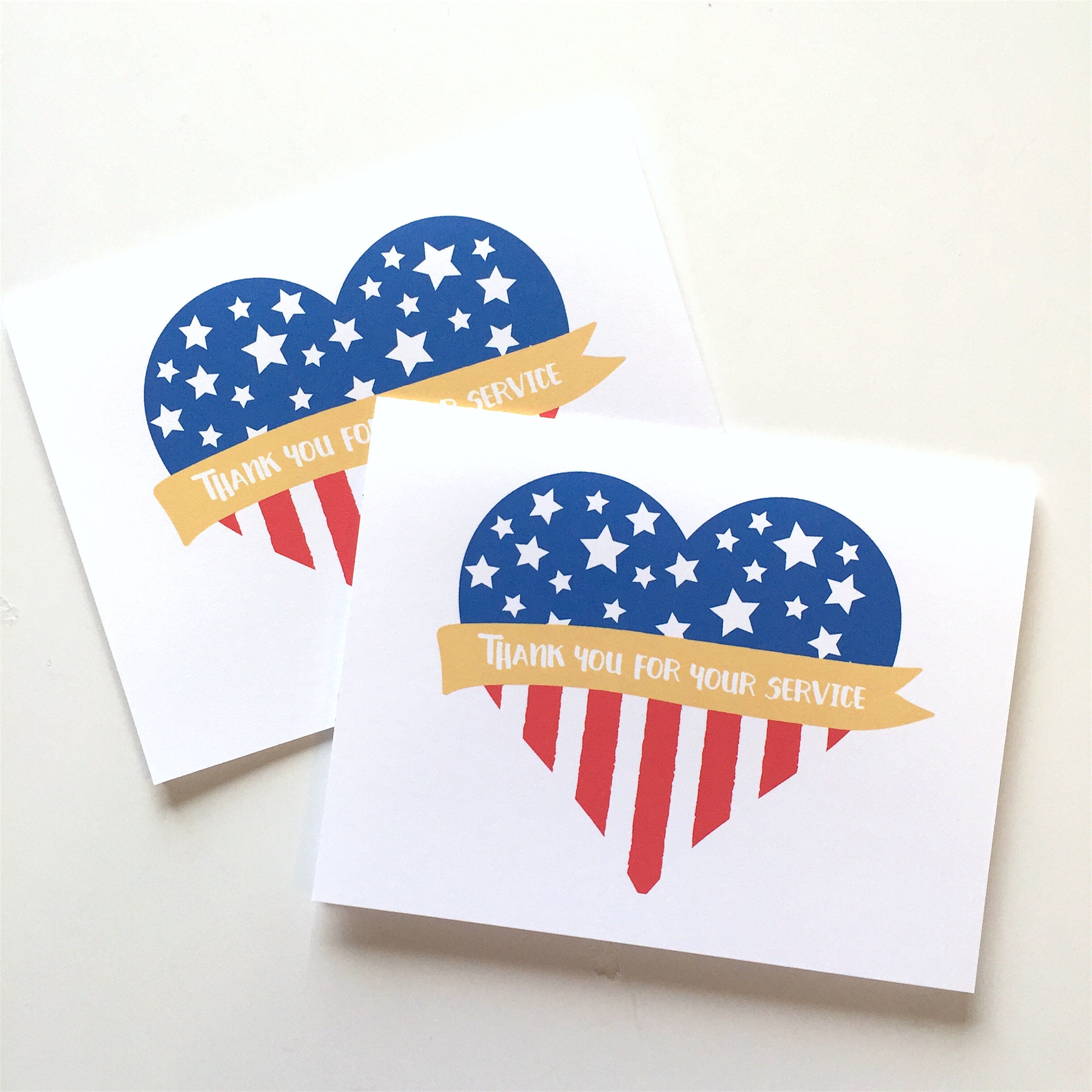 Patriotic card Thank you for your service Veterans day | Etsy