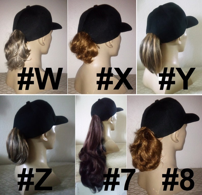 Hats With Hair Attached Baseball Caps With Ponytails - Etsy