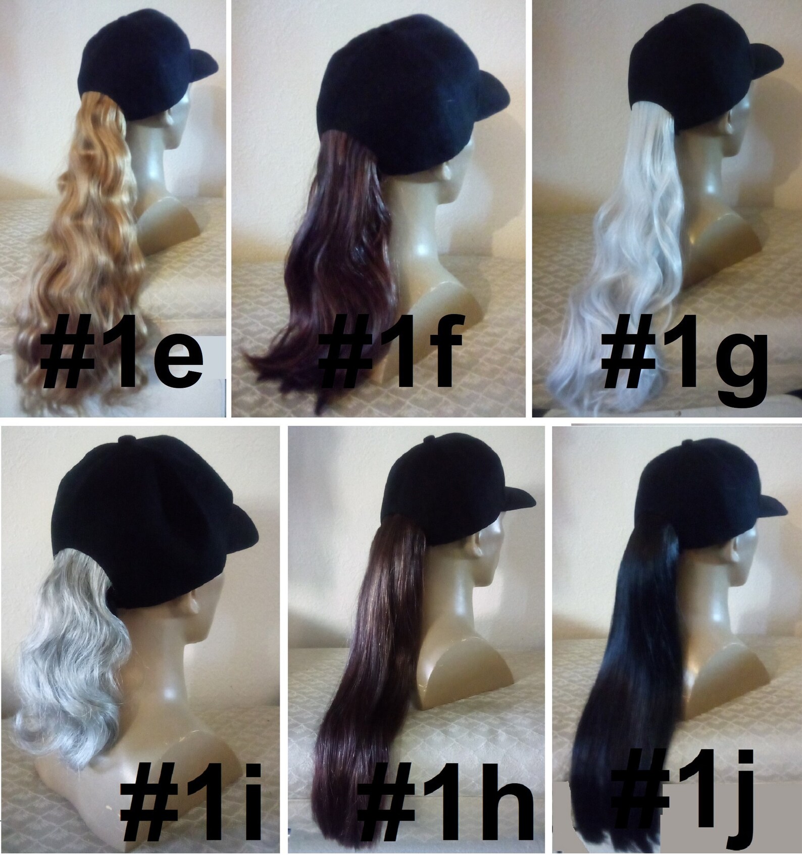 Hats With Hair Attached Baseball Caps With Ponytails - Etsy