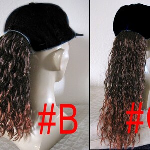 Baseball Caps Hats With Hair Attached - Etsy