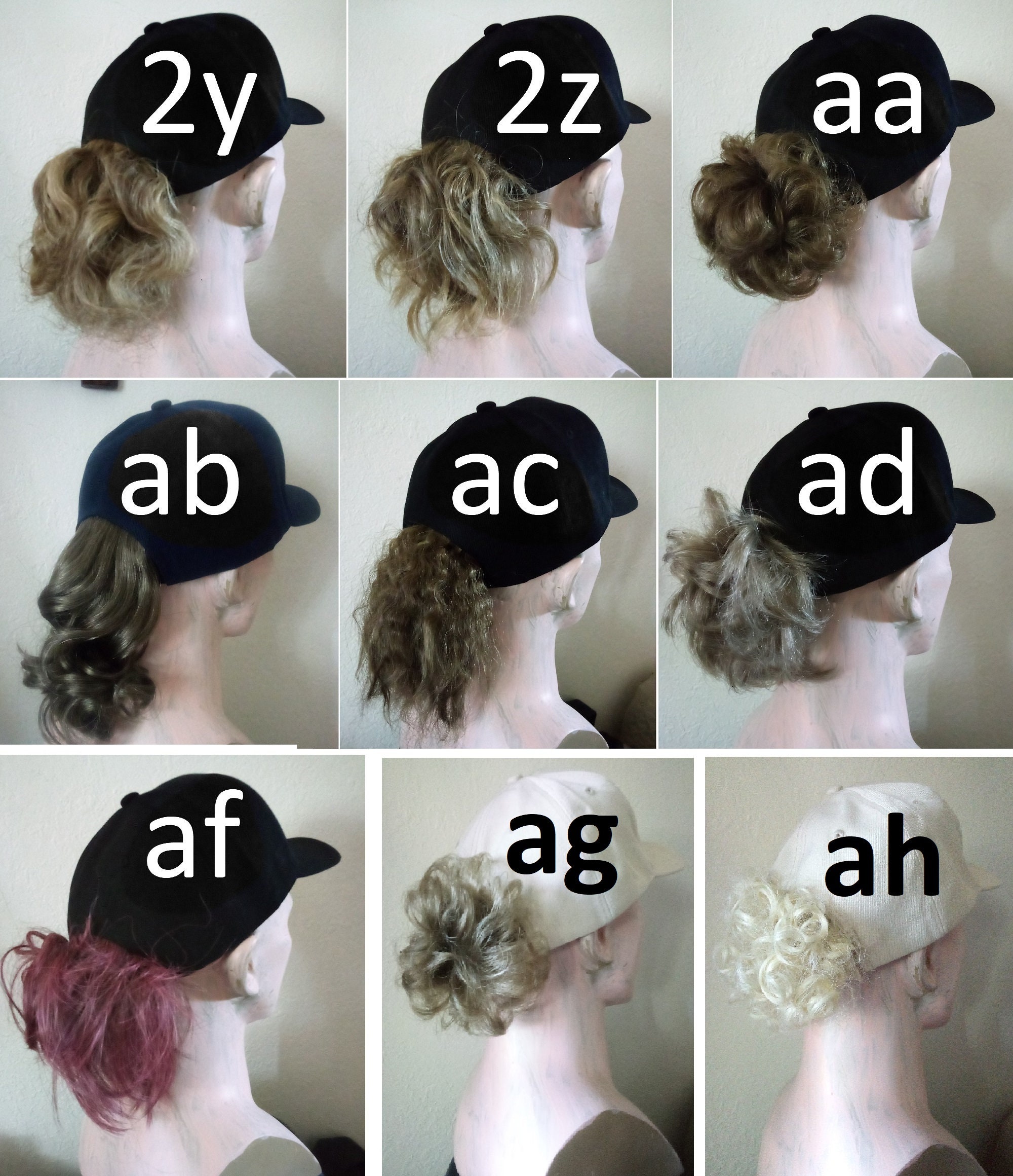 Baseball Cap With Ponytail Attached Hat Colors Pink Navy - Etsy