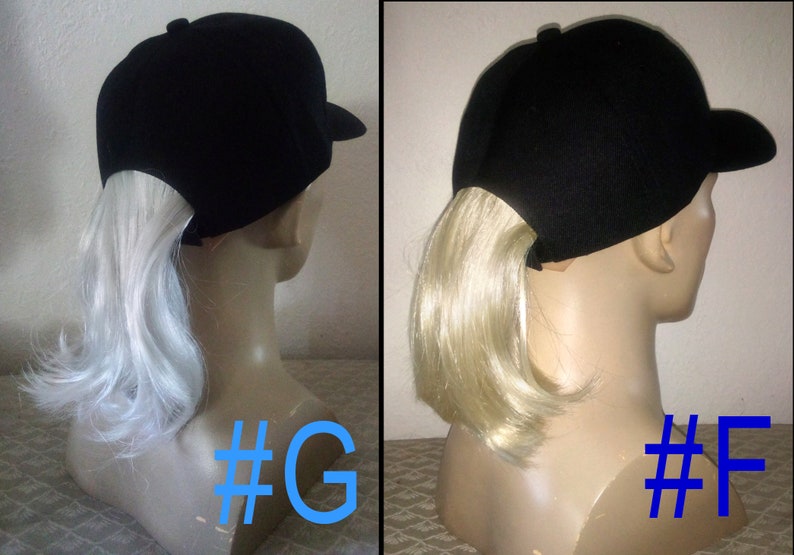 Baseball Cap With Ponytail Extension Attached to Hat - Etsy