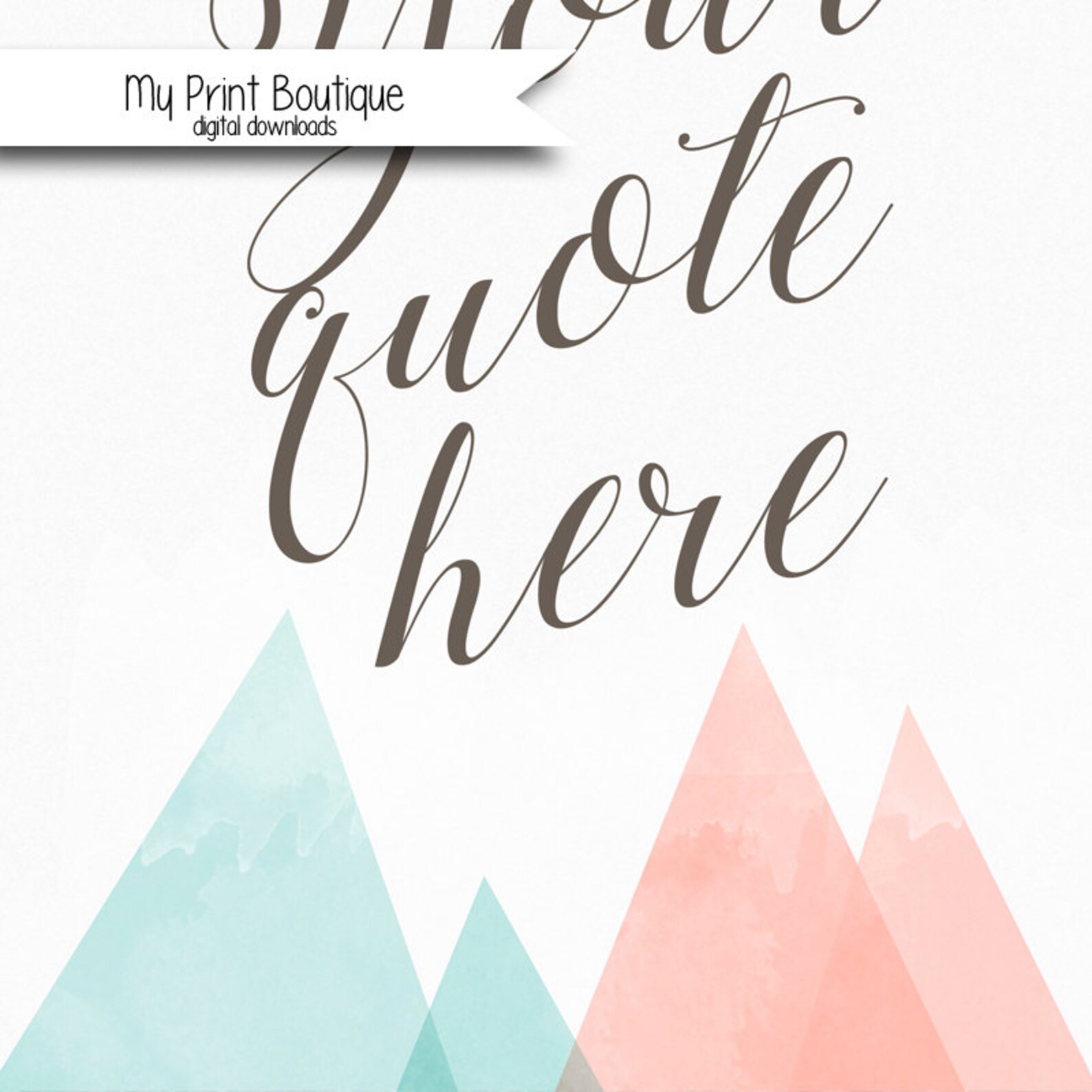 CUSTOM Quote Download With Printable Color Chart for Color - Etsy