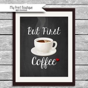 But First Coffee Printable Chalkboard High Resolution | Etsy