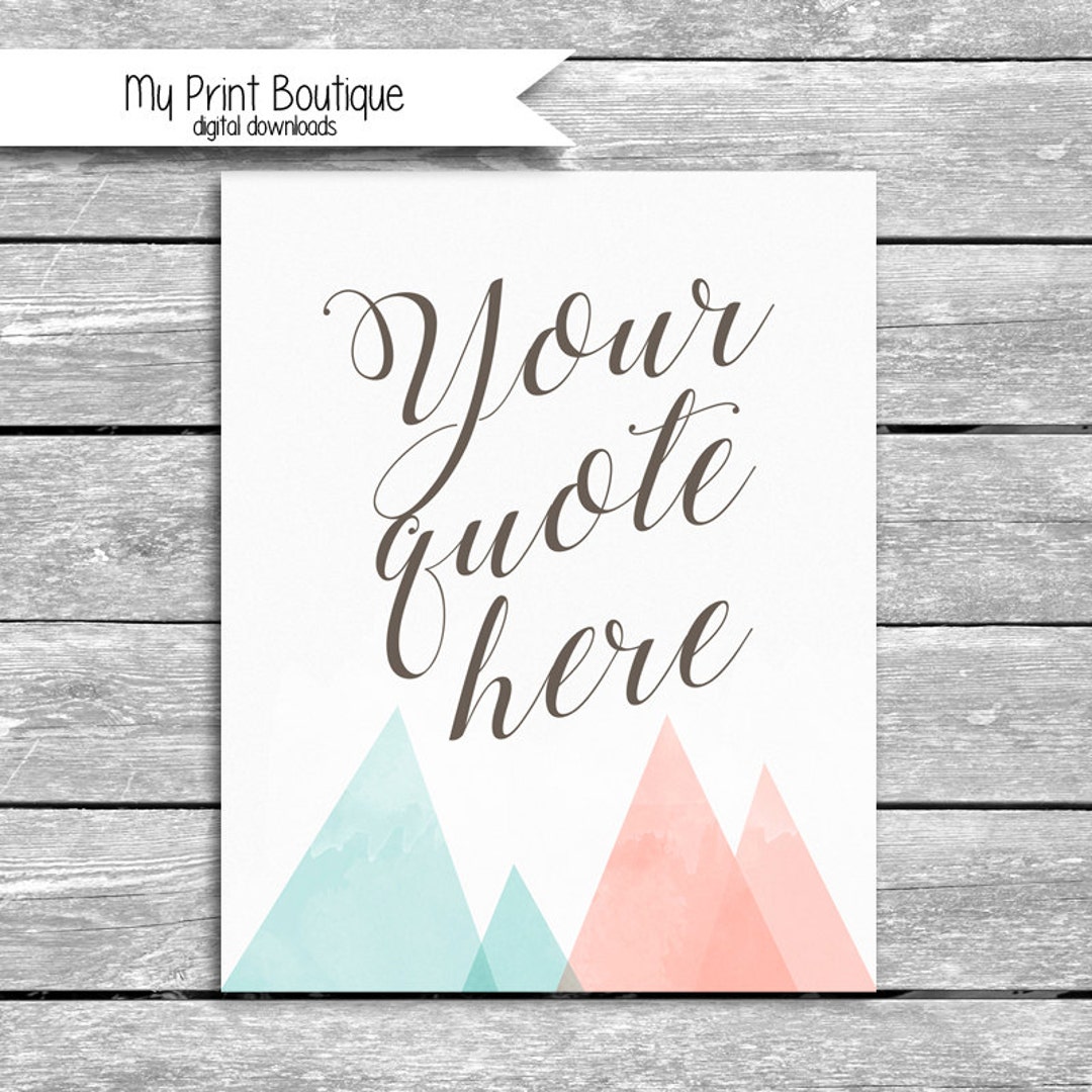 CUSTOM Quote Download With Printable Color Chart for Color - Etsy
