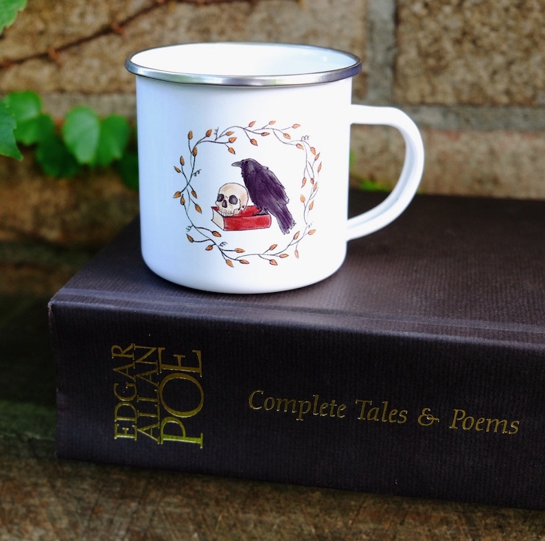 Thoughtful Raven Mug / Woodland Friends Camp Mug - Etsy