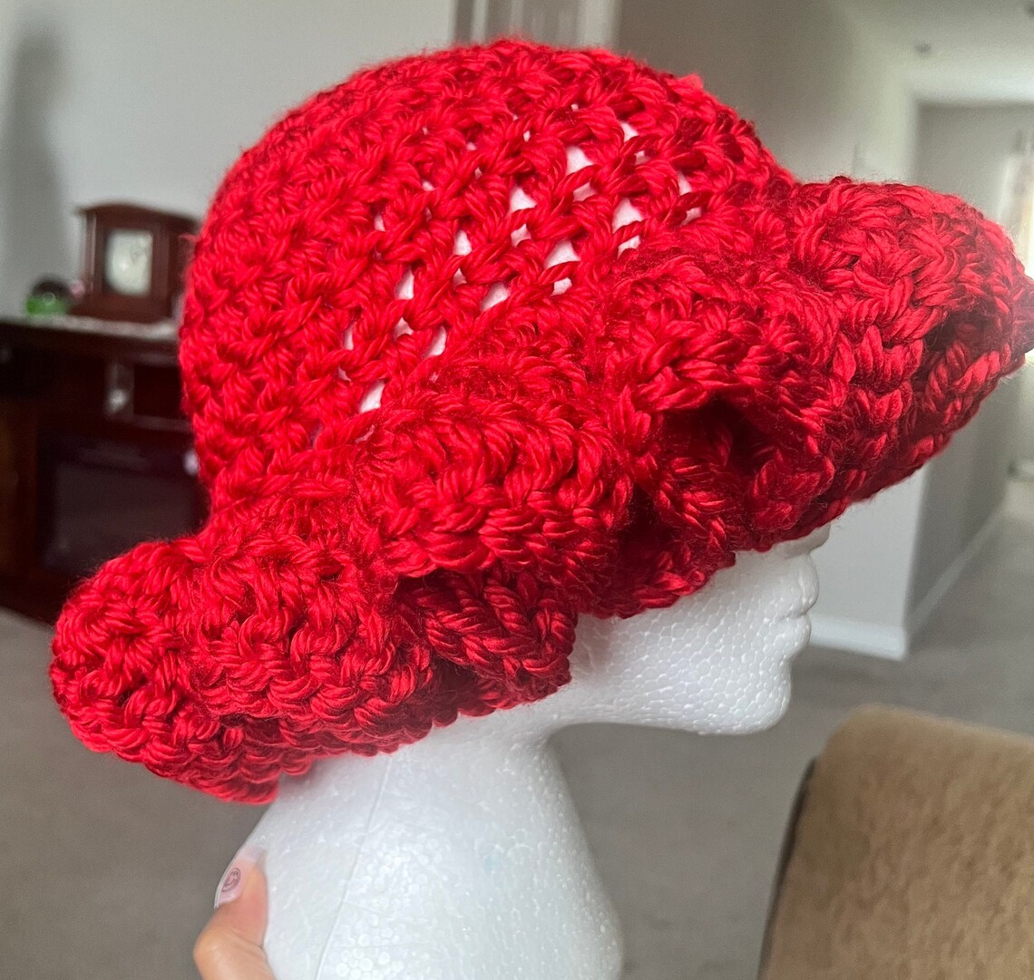 Crochet Ruffle Hat - Etsy