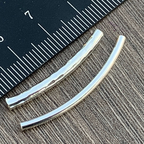 Silver Tube Beads - Etsy