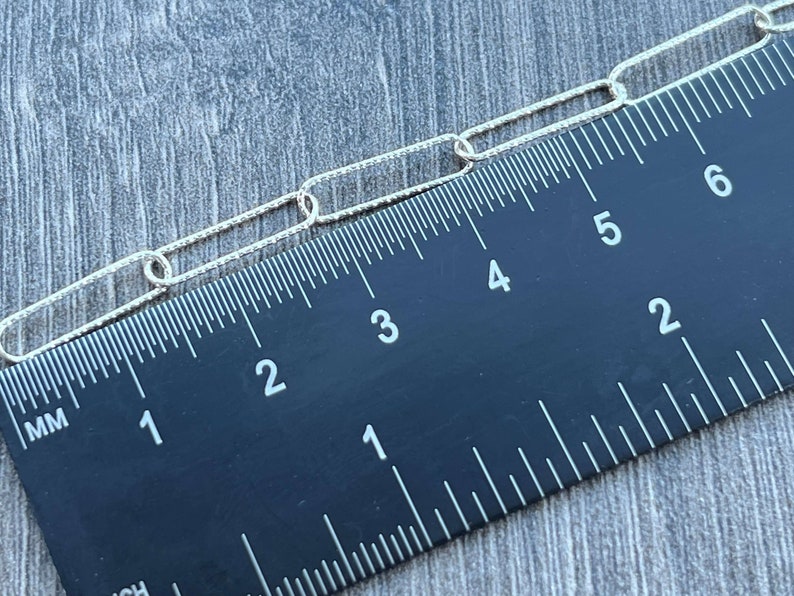 Paperclip Sparkly Chain Sterling Silver now Available in 2 | Etsy