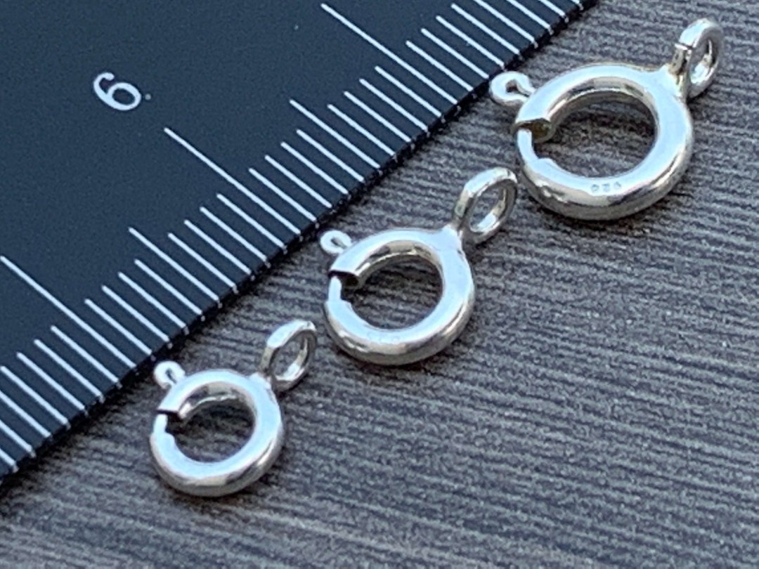 Sterling Silver Spring Clasp With Open Jump Ring - Made in Italy - Etsy