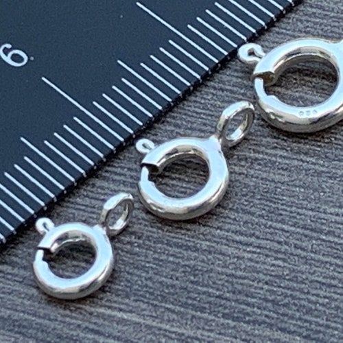 Sterling Silver Spring Clasp With 925 Quality Tag 6mm/7mm/8mm - Etsy