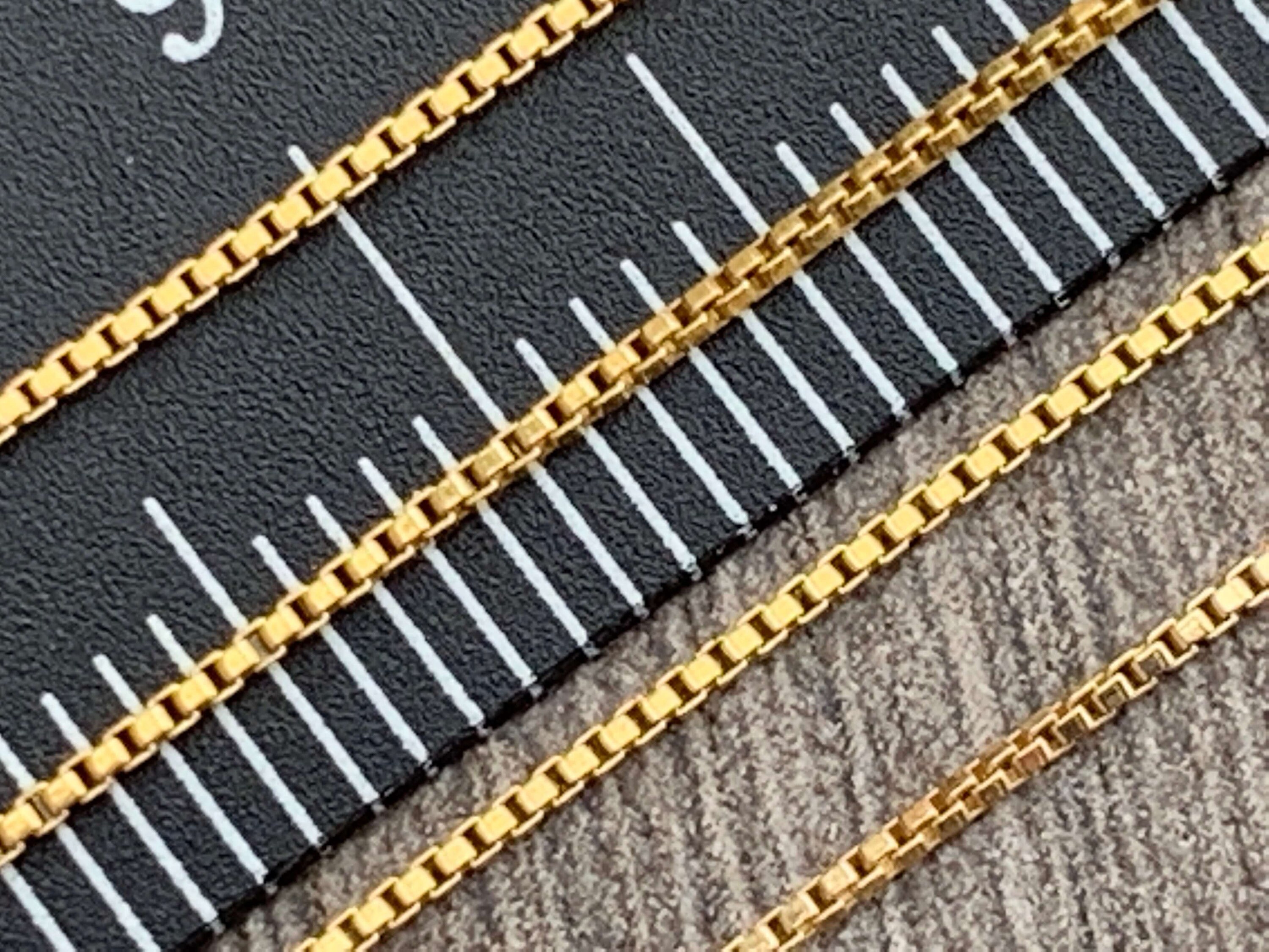 Box Chain 14KT Gold Filled 0.7mm Unfinished Continuous - Etsy