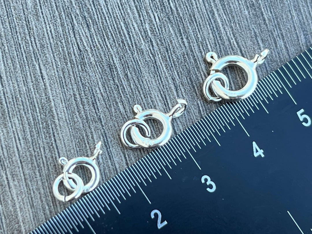Sterling Silver Spring Clasp With Open Jump Ring - Made in Italy - Etsy
