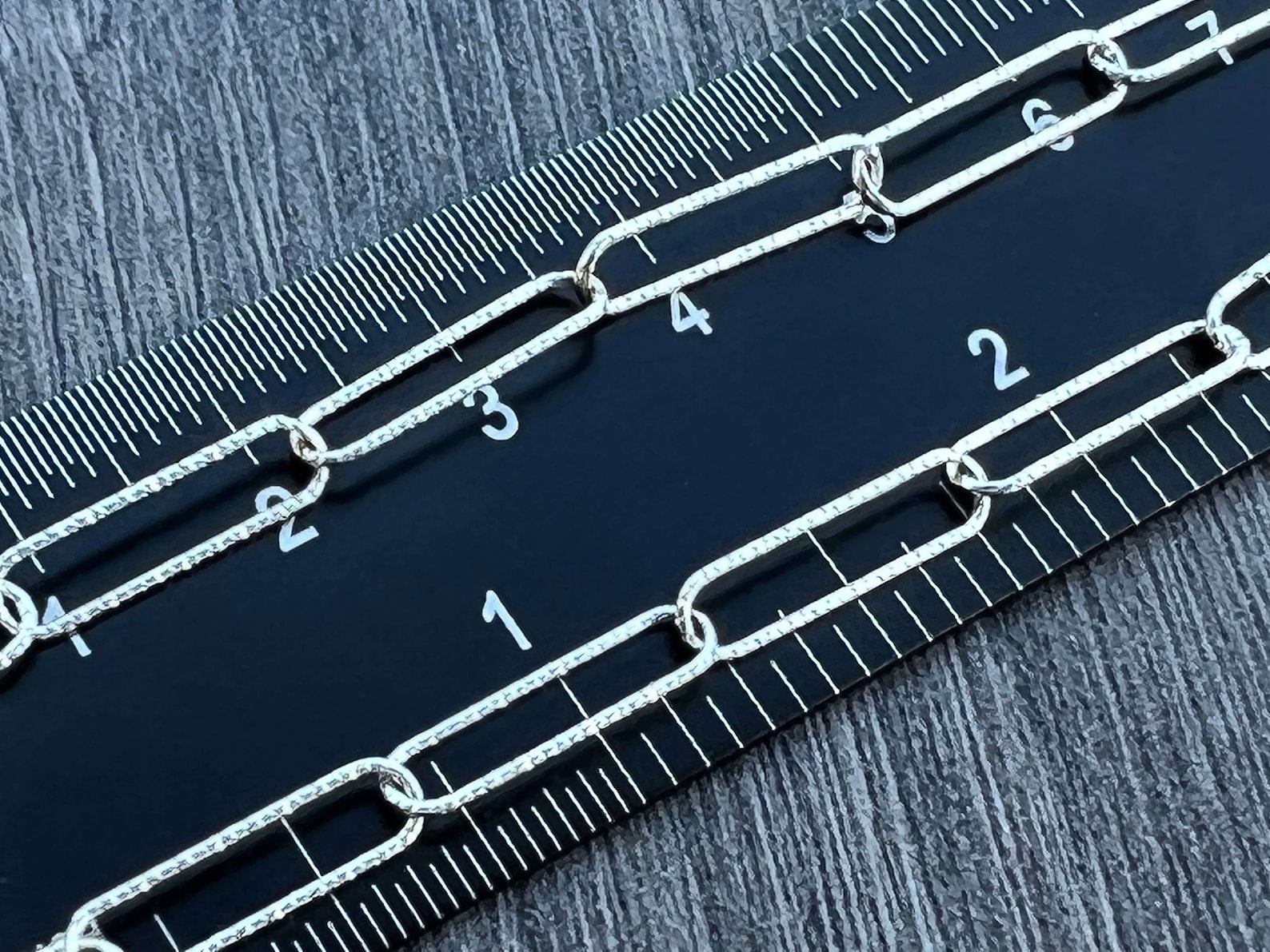 Paperclip Sparkly Chain Sterling Silver now Available in 2 - Etsy