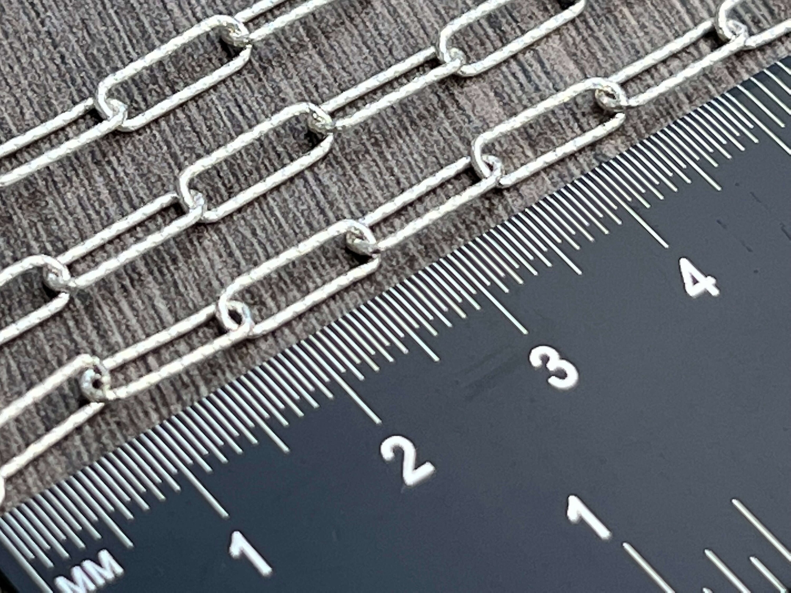 Paperclip Sparkly Chain Sterling Silver now Available in 2 - Etsy